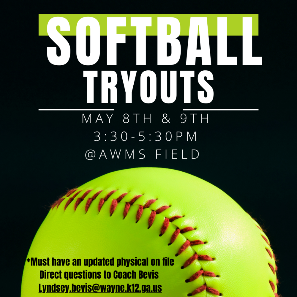Girls Softball Tryouts | Arthur Williams Middle School